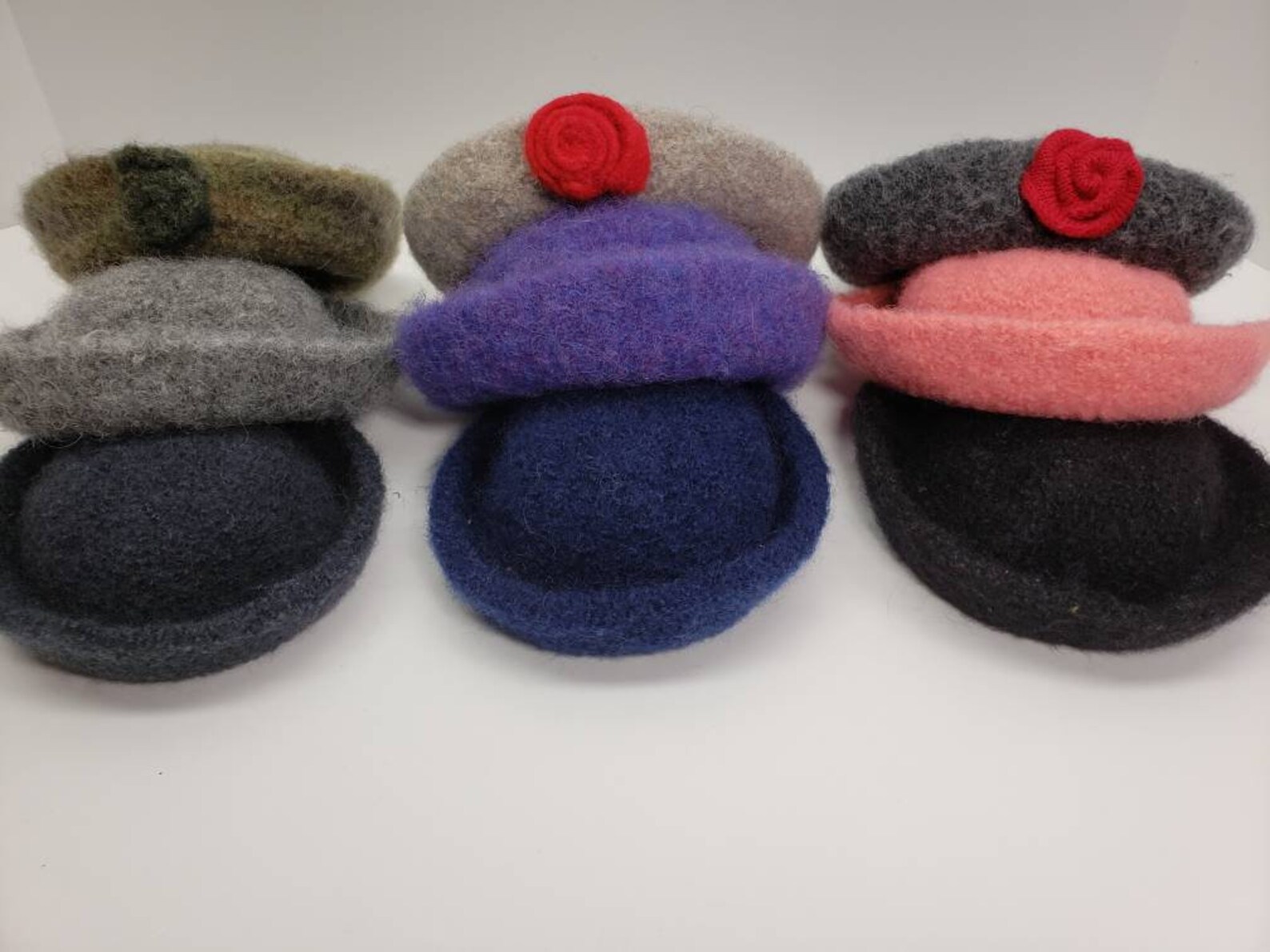 Hand Knit and Felted Doll Hats for Your 18 Doll Like | Etsy