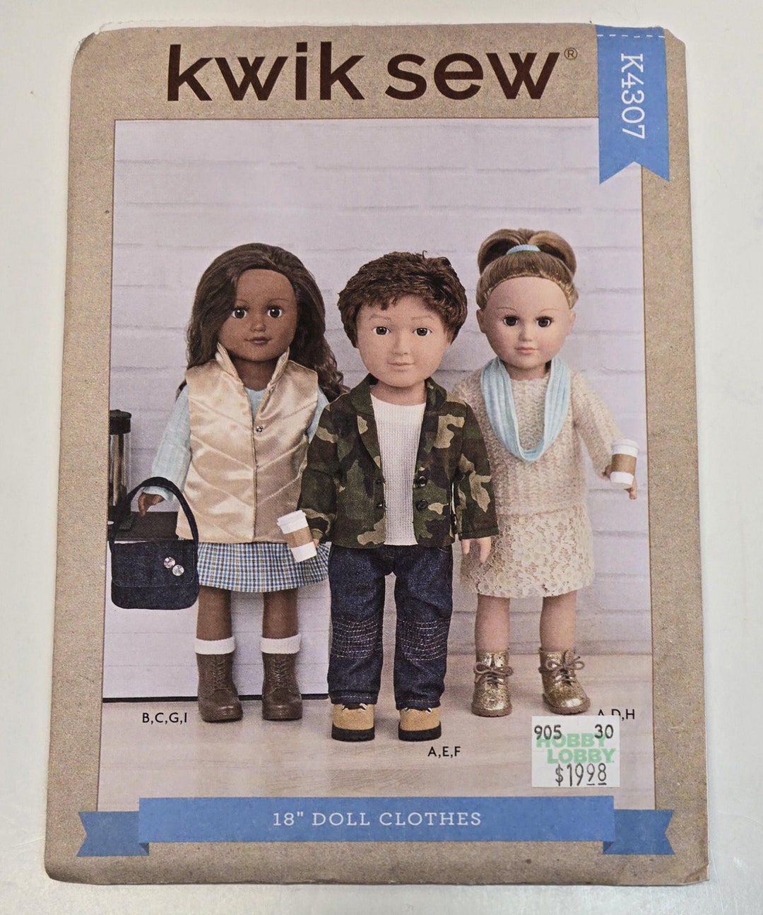 Kwik Sew Sewing Pattern #K4307 for 18" Doll Clothes - Etsy