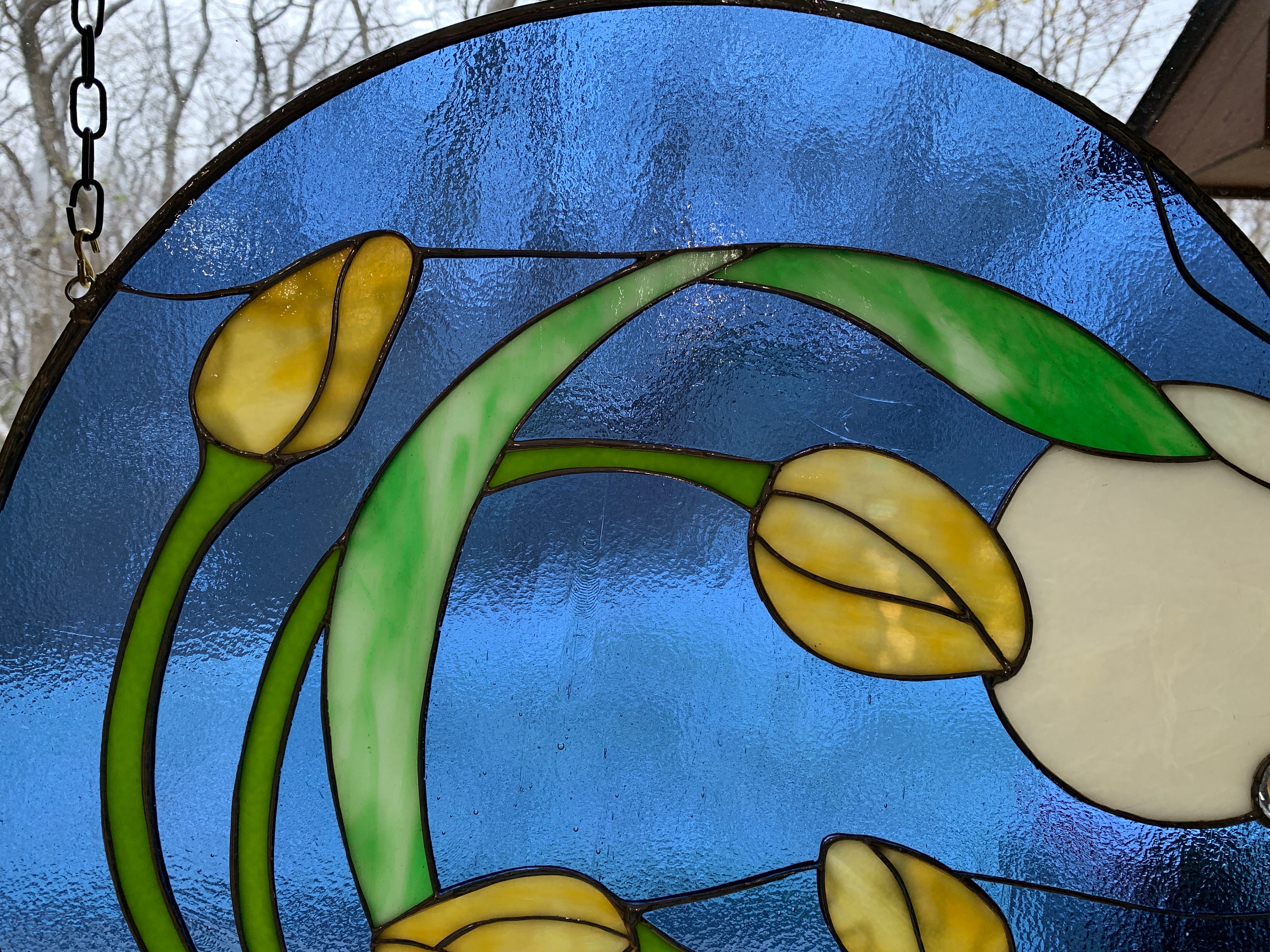 One Spring Night - Stained Glass PATTERN - Etsy