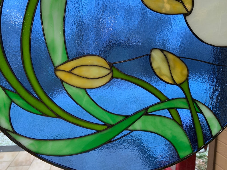 One Spring Night - Stained Glass PATTERN - Etsy