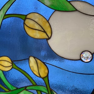 One Spring Night - Stained Glass PATTERN - Etsy