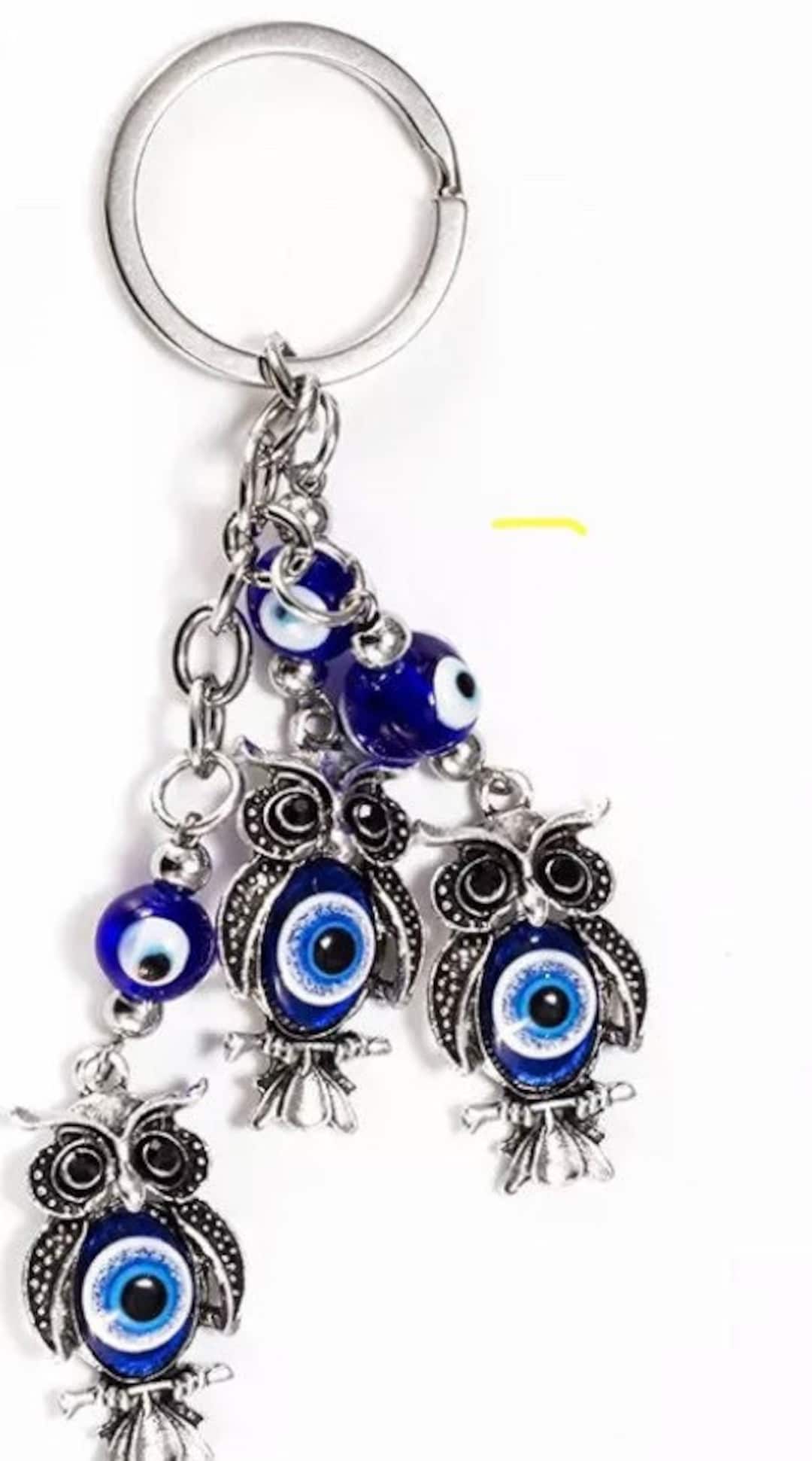 Turkish Evil Eye Keychain Made by Evileyebymaria - Etsy