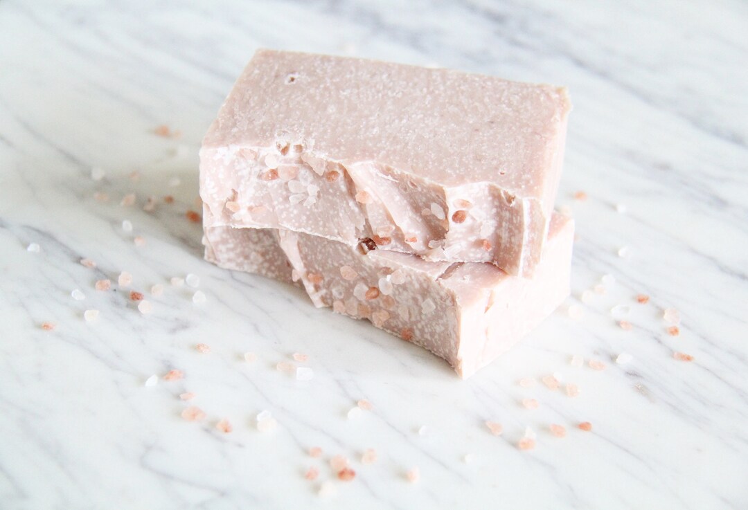 Pink Peppermint Salt Bar Soap Rose Clay Soap Vegan Soap Palm Oil Free ...