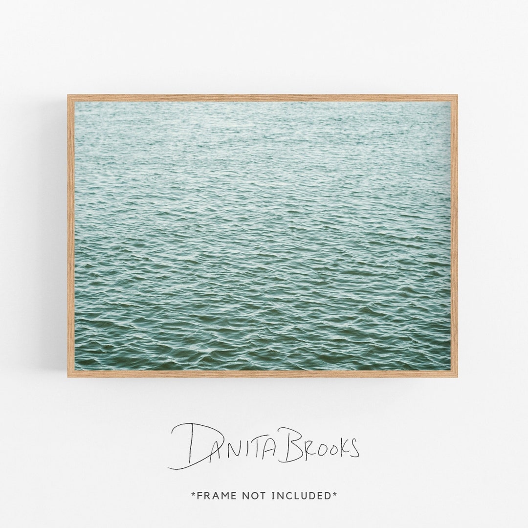 Large Ocean Print Serene Wall Art Print Blue Water Tropical Print Ocean ...