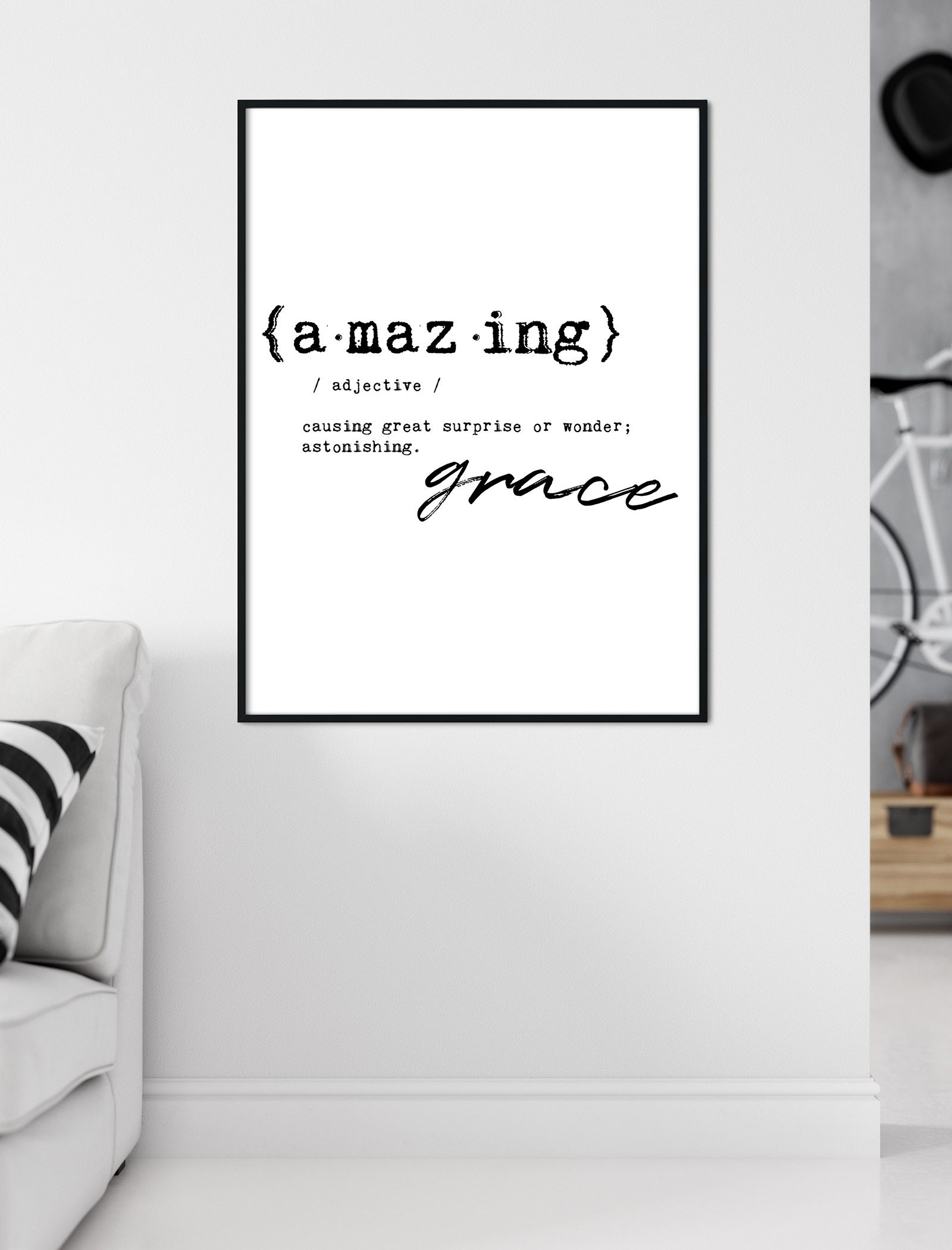 Amazing Grace Modern Christian Wall Art Amazing Grace Print | Etsy
