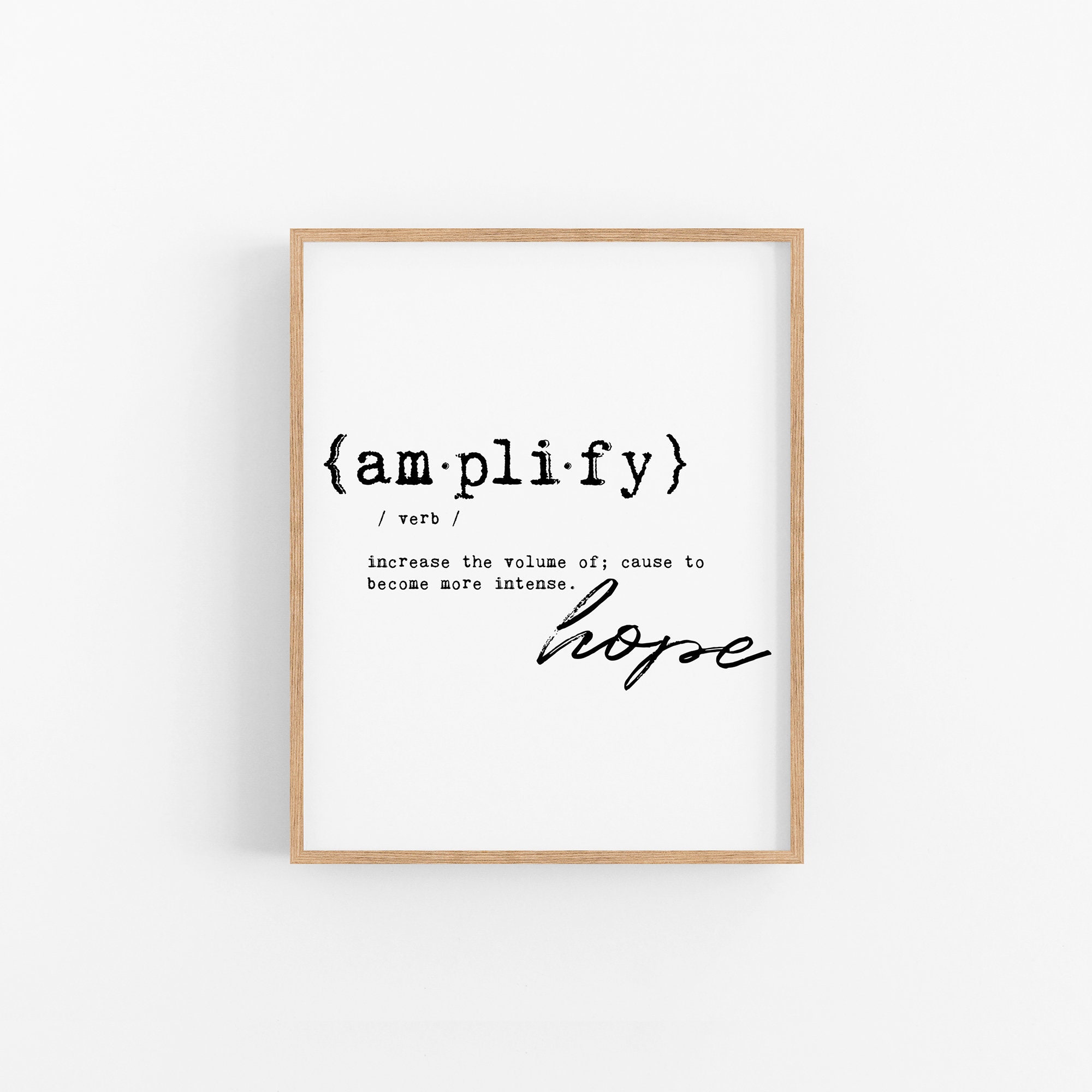 Hope Wall Art Print, Hope PRINTABLE Poster, Inspirational Wall Art ...