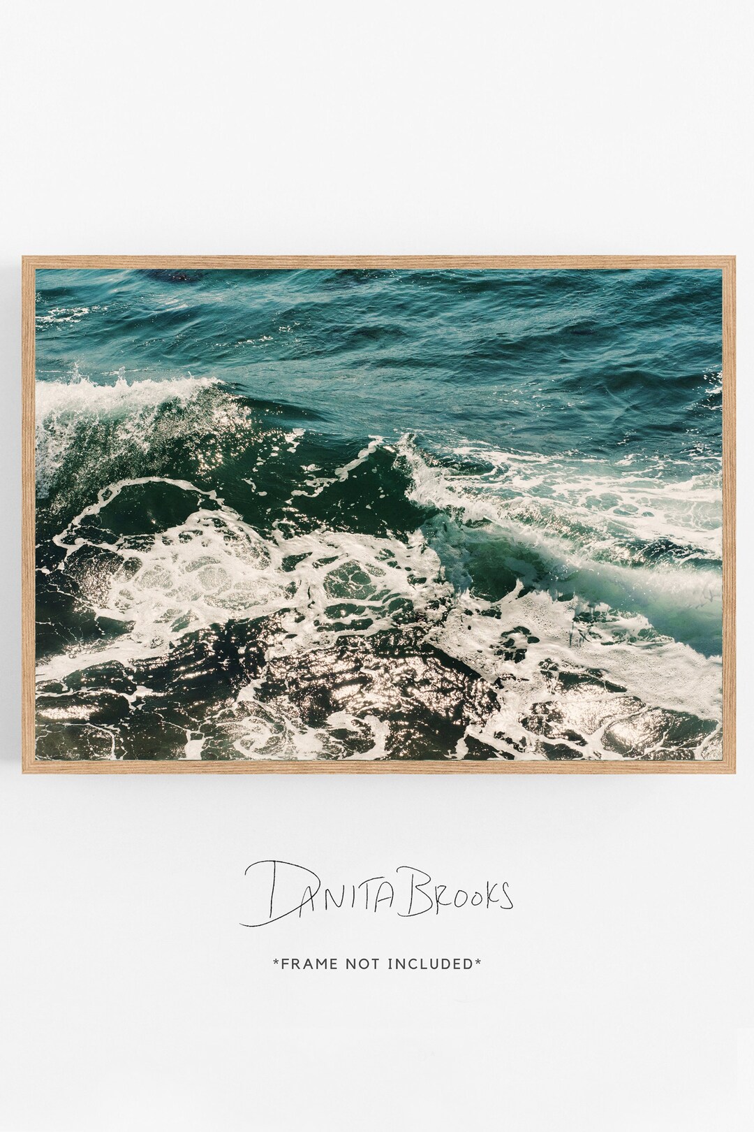 Ocean Photography Teal Blue Wave Art Print Beach House Wall Art Large ...