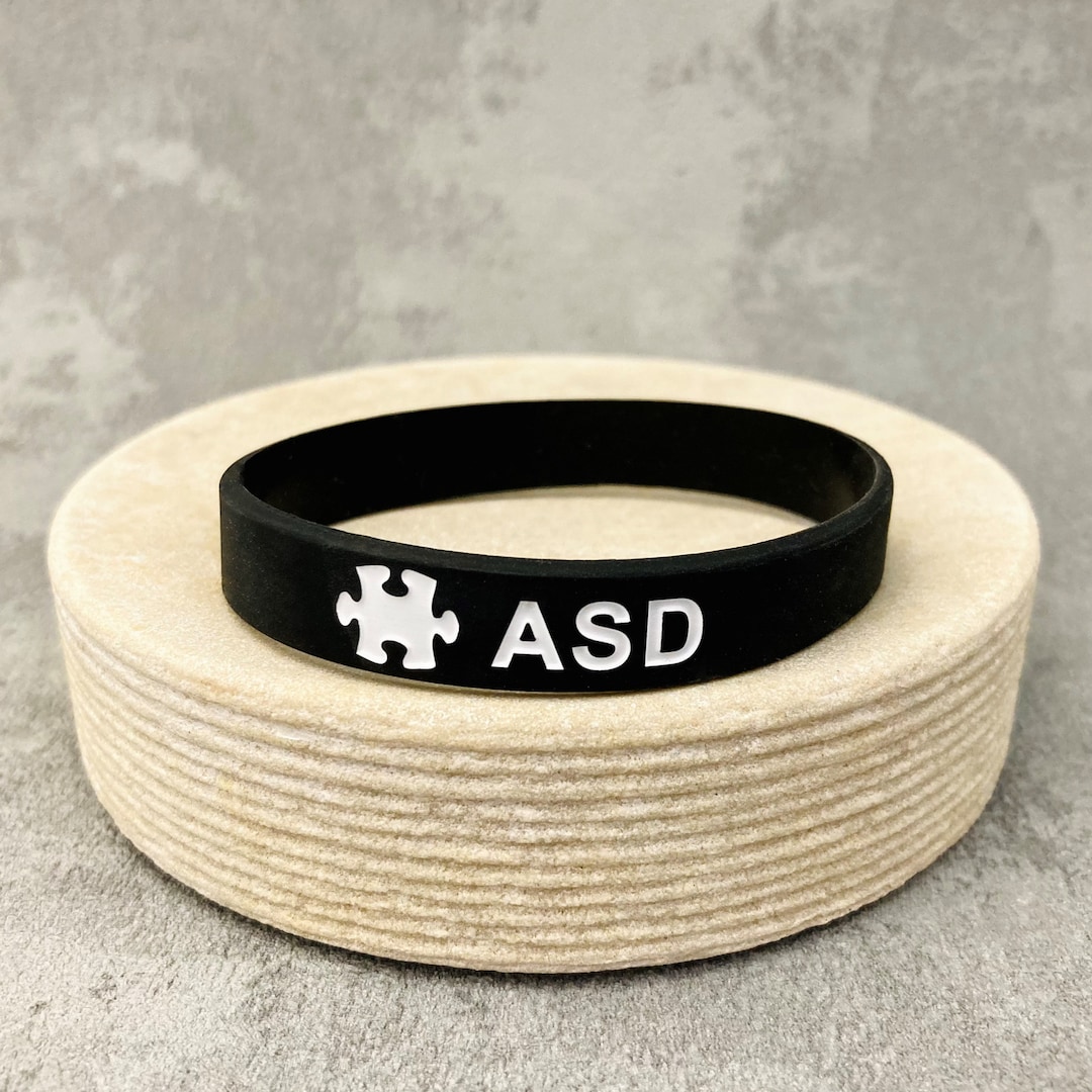 ASD Awareness Wristband Medical ID Bracelet Autistic Aspergers Autism ...