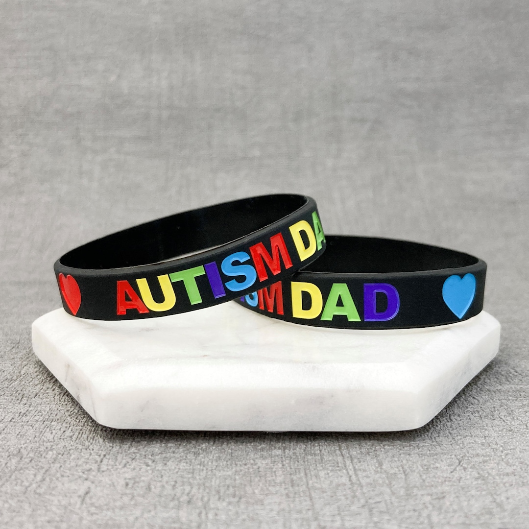 Autism Dad Wristband Aspergers Autistic ASD Pride Support Love ...