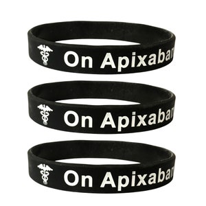 Apixaban Medical Wristband, Latex-free Silicone Band - Etsy