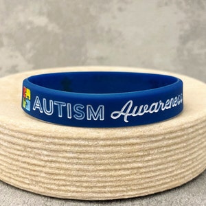 Autism Awareness Bracelet Support Love ASD Aspergers Autistic Silicone ...