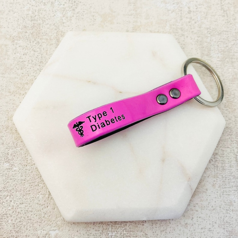 T1 Diabetes Recycled Silicone Keychain, Awareness Jewelry - Etsy
