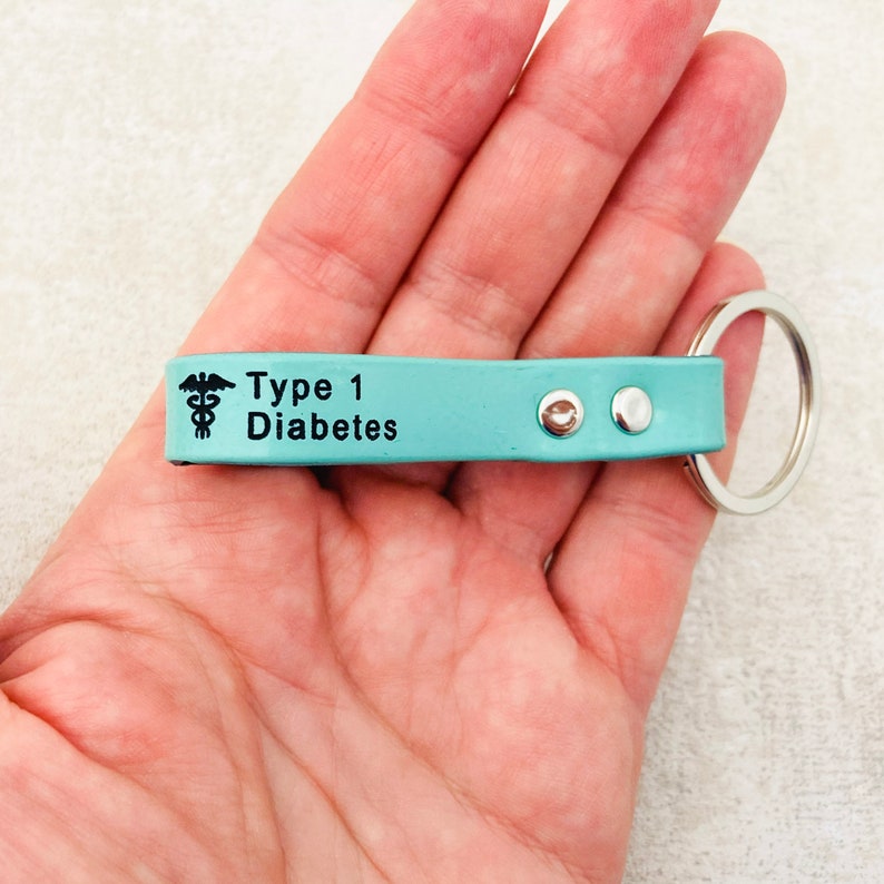 T1 Diabetes Recycled Silicone Keychain, Awareness Jewelry - Etsy