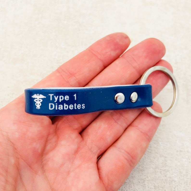 T1 Diabetes Recycled Silicone Keychain, Awareness Jewelry - Etsy