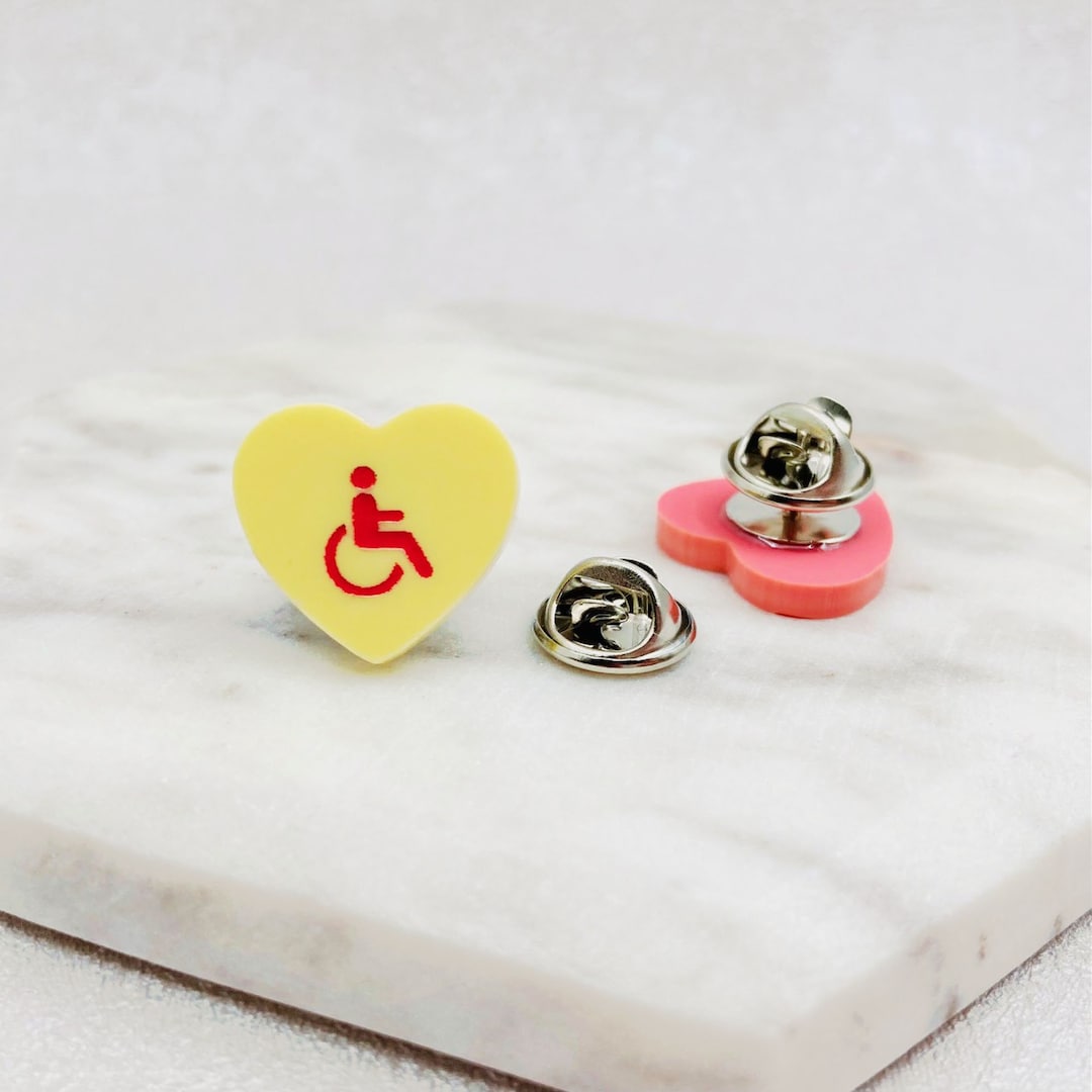 Disability Awareness Pin: Handmade Wheelchair Symbol Lapel Badge - Etsy