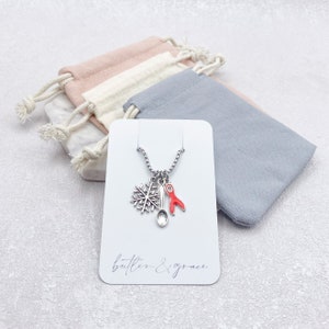 Multiple Sclerosis MS Awareness Necklace Orange Ribbon Spoon - Etsy