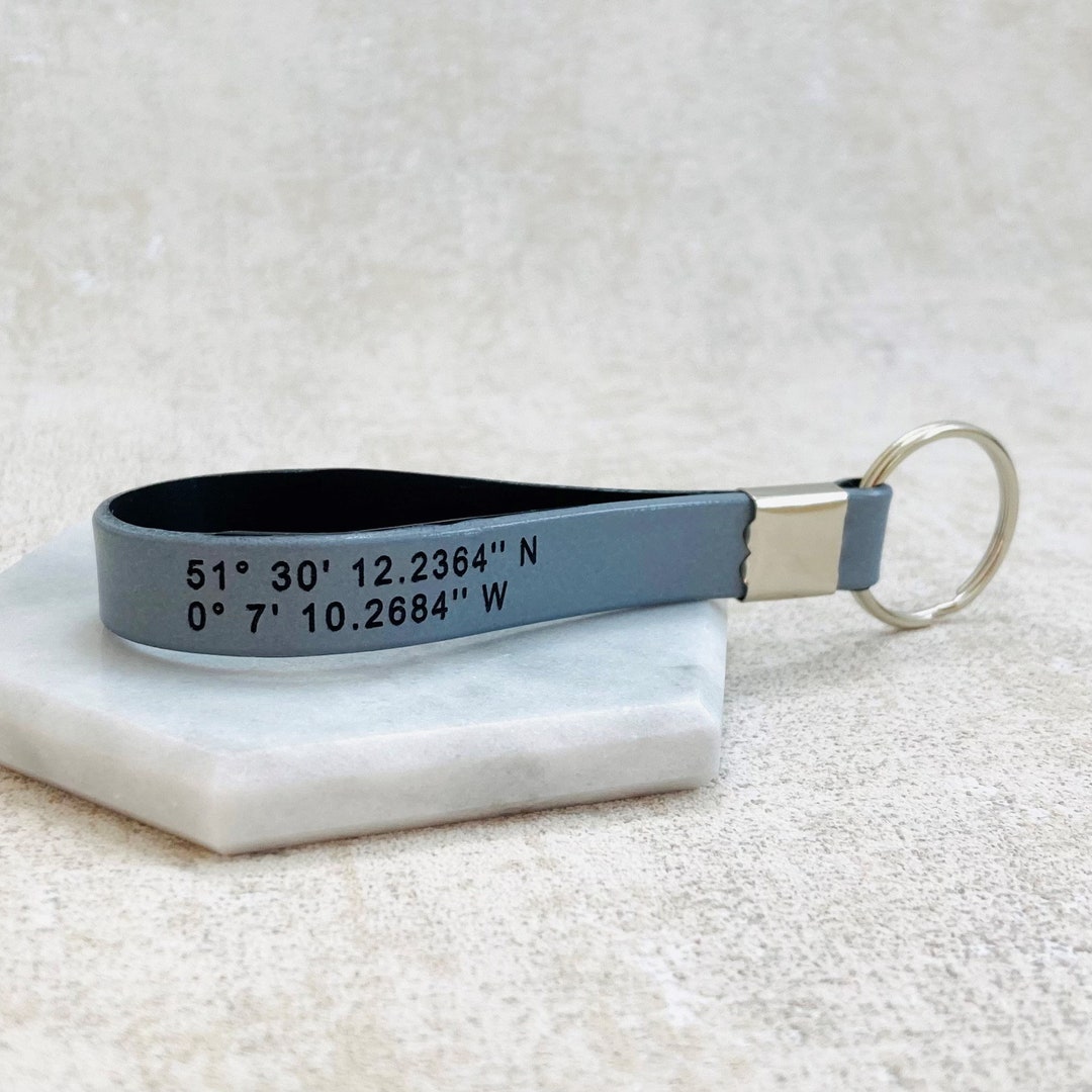 Custom Coordinates Keychain: Personalized GPS Location, Silicone ...