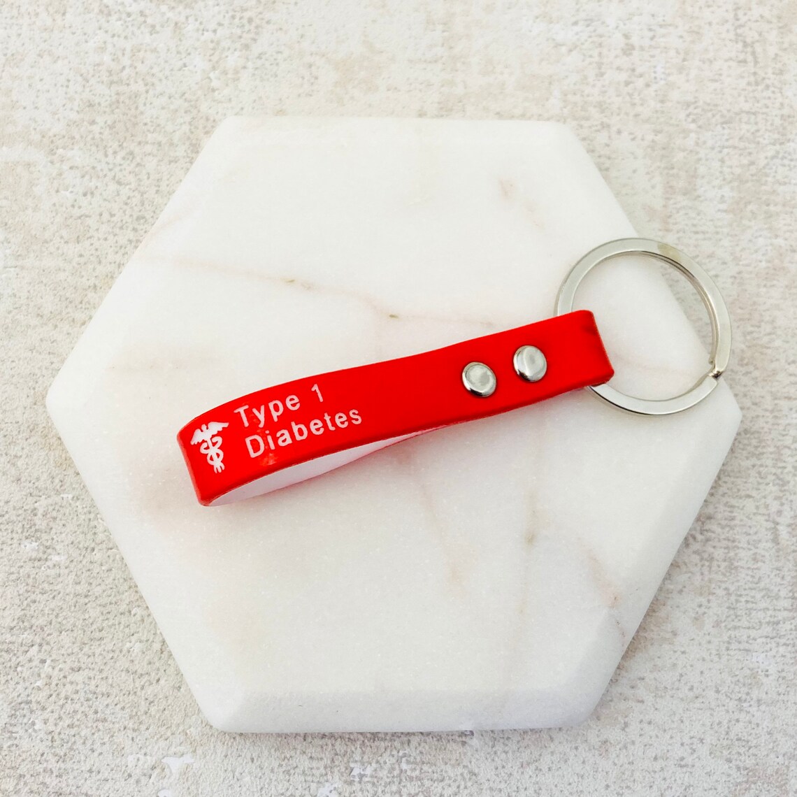 T1 Diabetes Recycled Silicone Keychain, Awareness Jewelry - Etsy