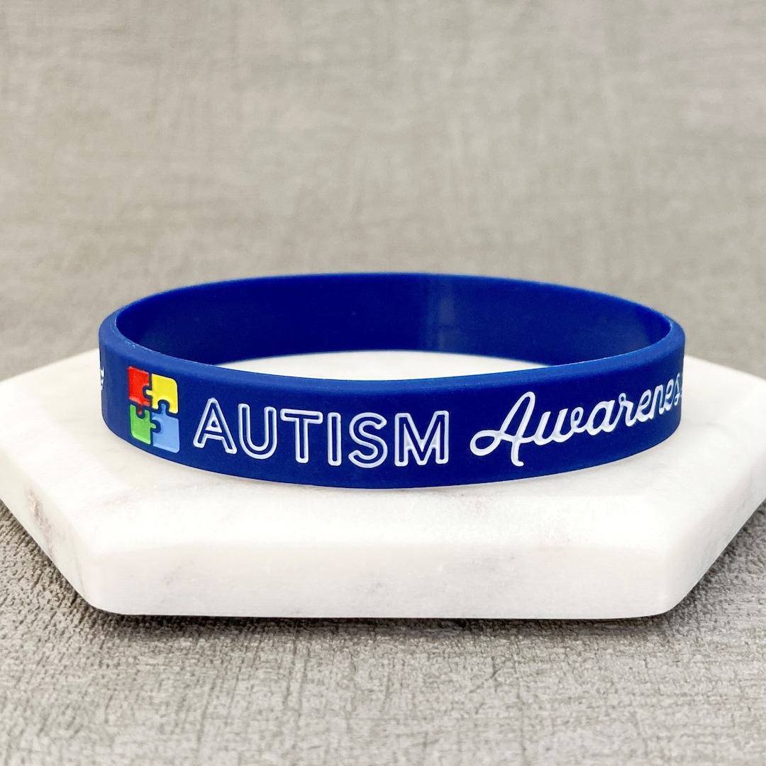 Autism Awareness Bracelet Support Love ASD Aspergers Autistic Silicone ...