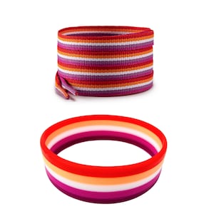 Lesbian Shoelaces Shades of Pink Stripes Striped LGBT Laces for Shoes ...
