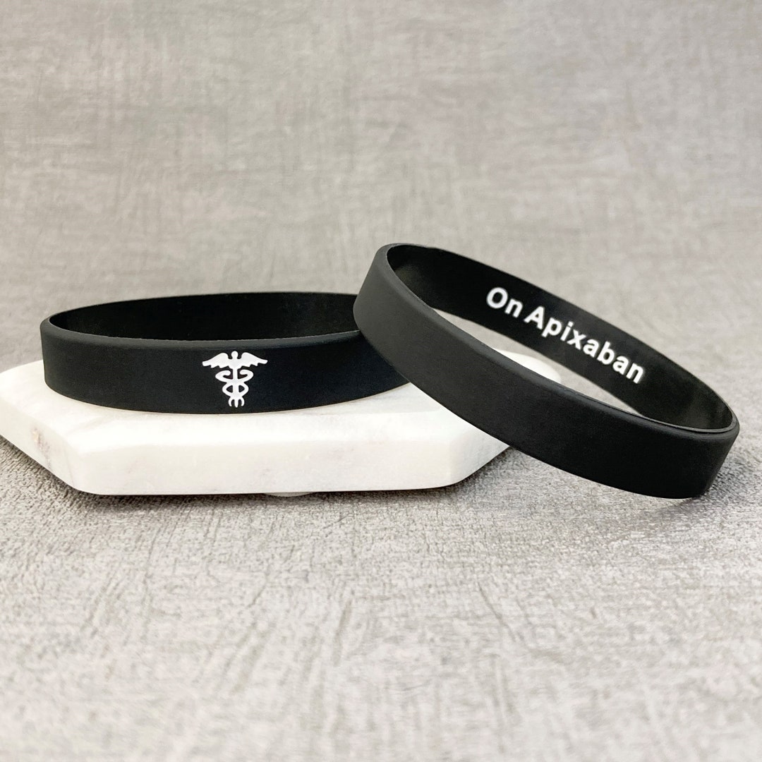 On Apixaban Silicone Wristband, Hidden Message - Etsy UK