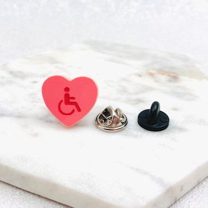 Disability Awareness Pin: Handmade Wheelchair Symbol Lapel Badge - Etsy