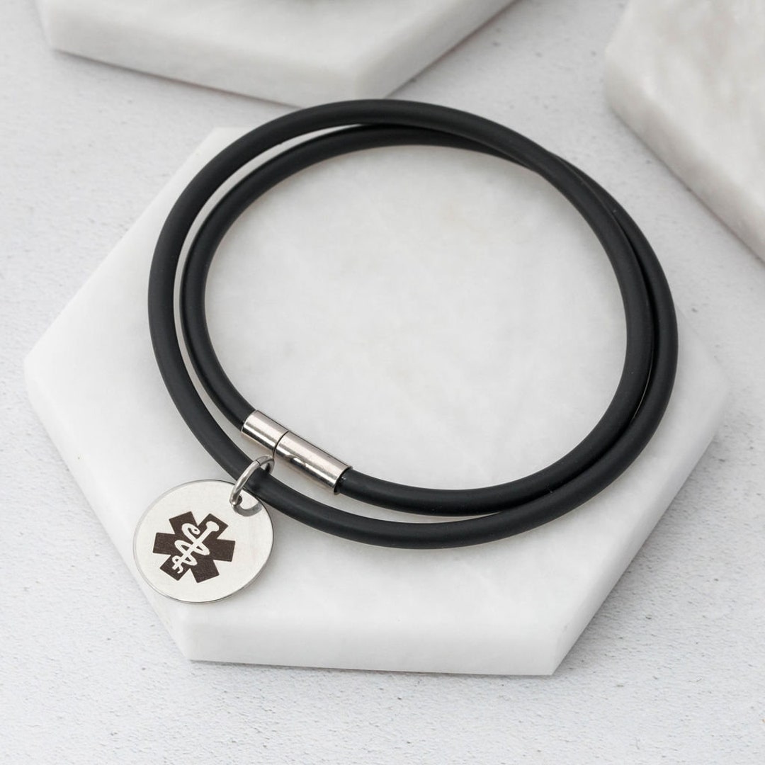 Medical Alert Necklace for Men Ladies Women Medic ID Customised ICE ...