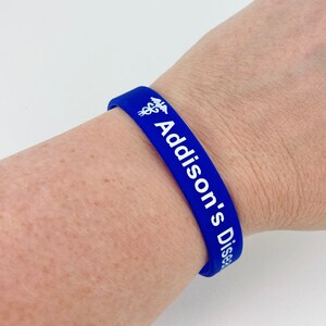 Addison's Disease Wristbands Medical ID Band Bracelets - Etsy