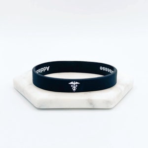Addison’s Disease Medical ID Bracelet – Hidden Message Silicone ...