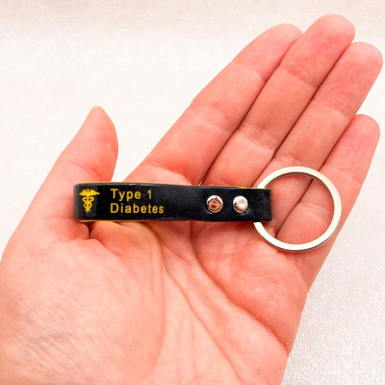 T1 Diabetes Recycled Silicone Keychain, Awareness Jewelry - Etsy