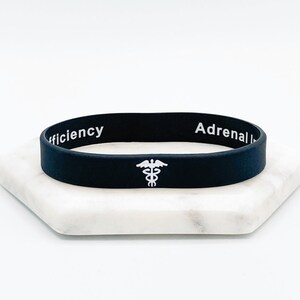 Adrenal Insufficiency Medical Bracelet Hidden Message Wristband Alert ...