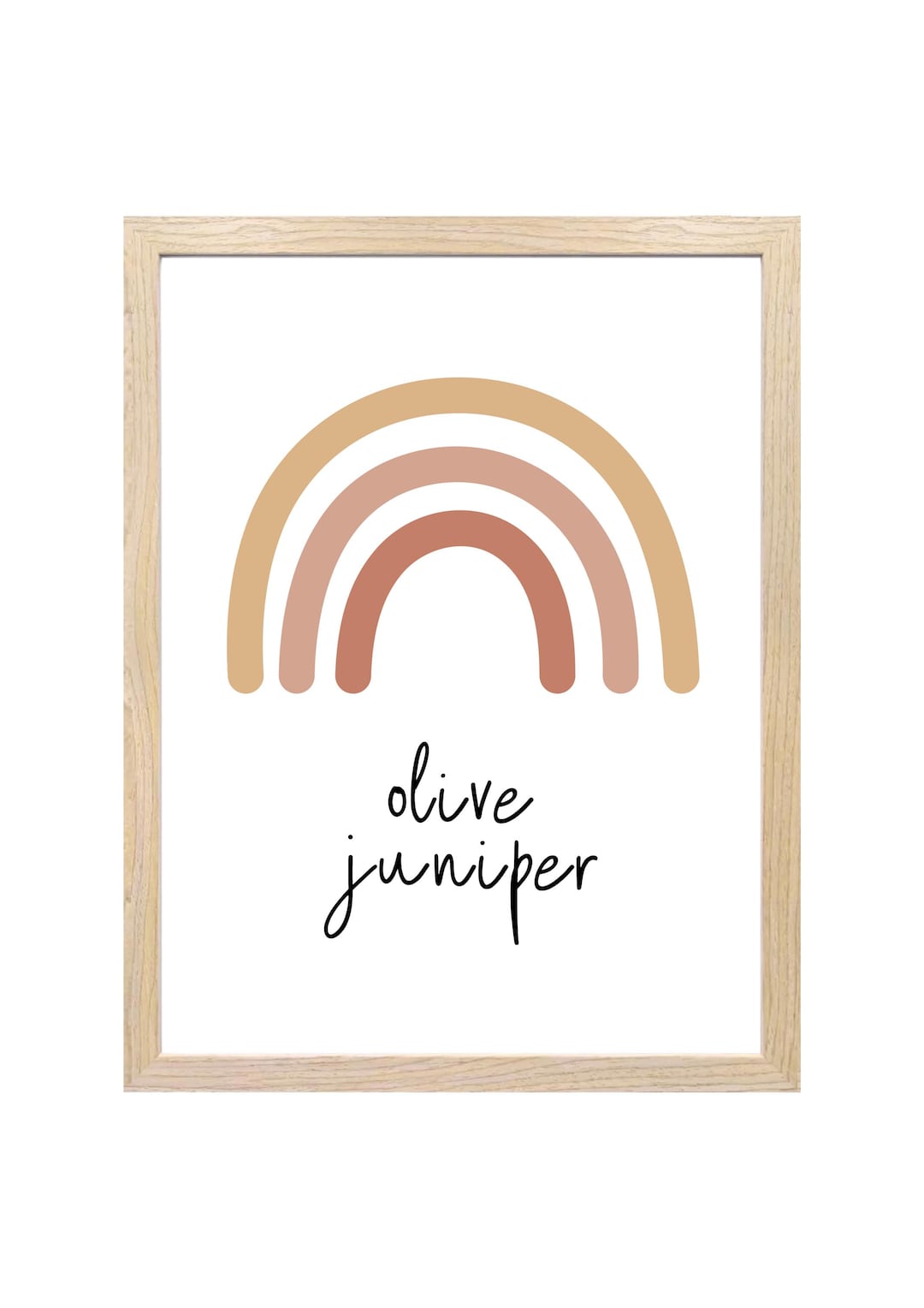 Custom Name Rainbow Artwork - Digital File, Modern, Custom Name Print ...