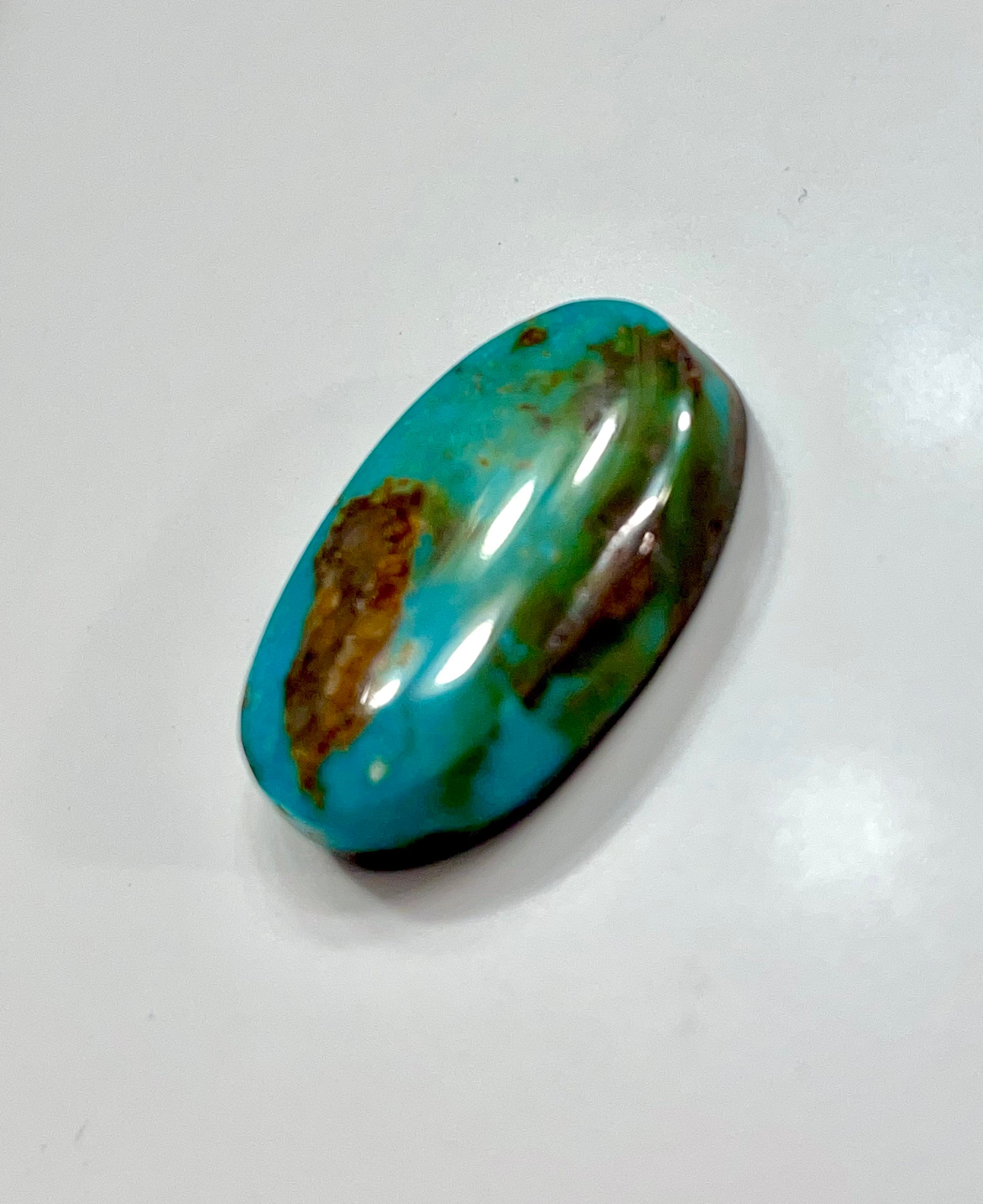 Battle Mountain Blue Gem Turquoise Cabochon Rare Deep Blue Natural High ...