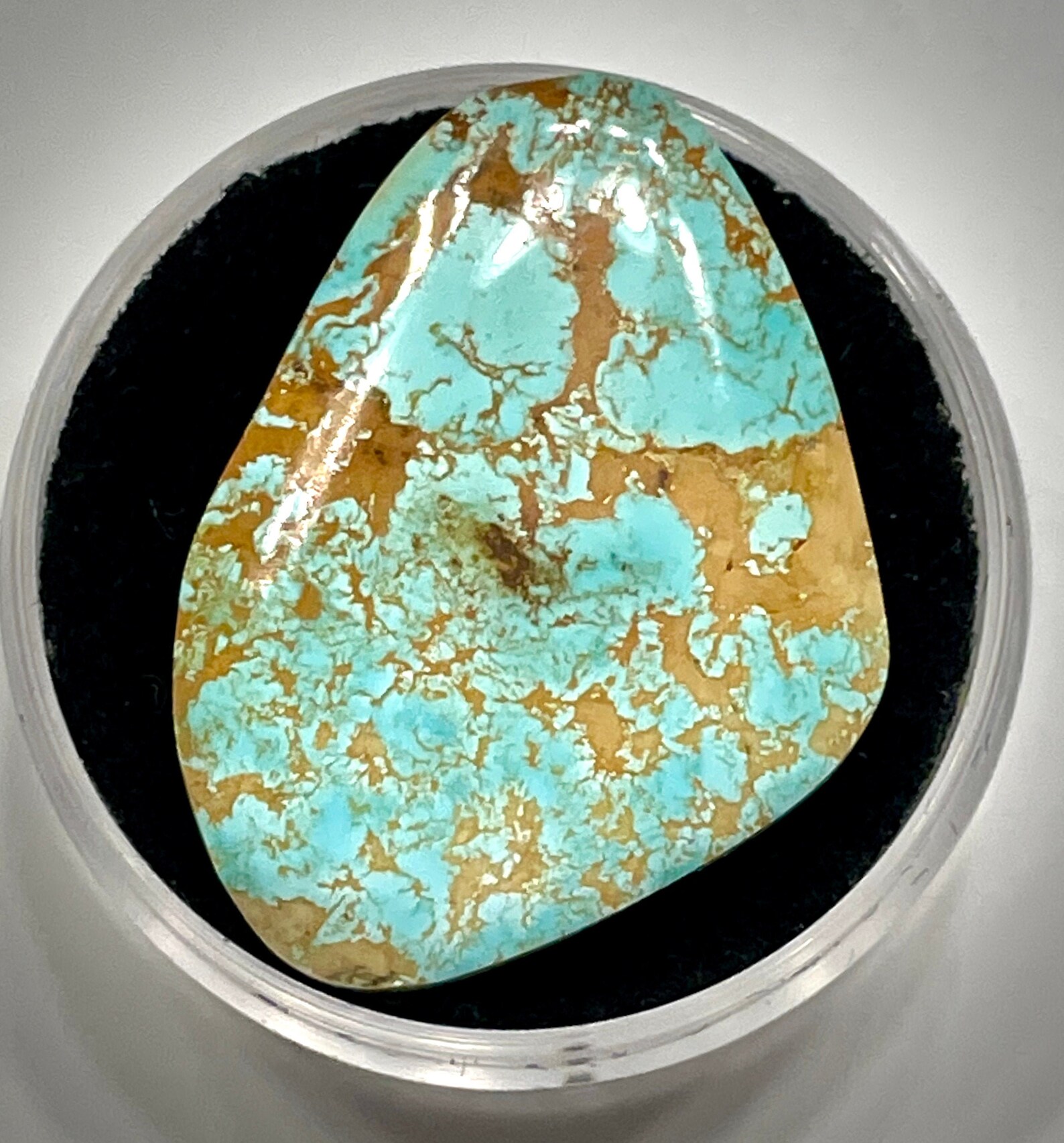 Royston Turquoise Royal Blue Mine Natural Gem Cab High Grade Spiderweb ...