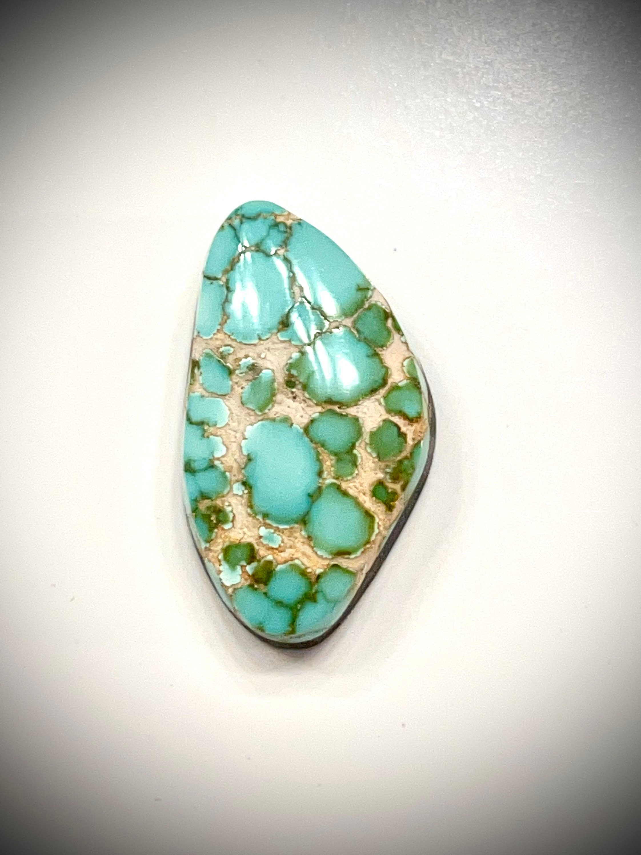 Carico Lake Turquoise Natural Gem Blue and Faustite Green Spiderweb ...