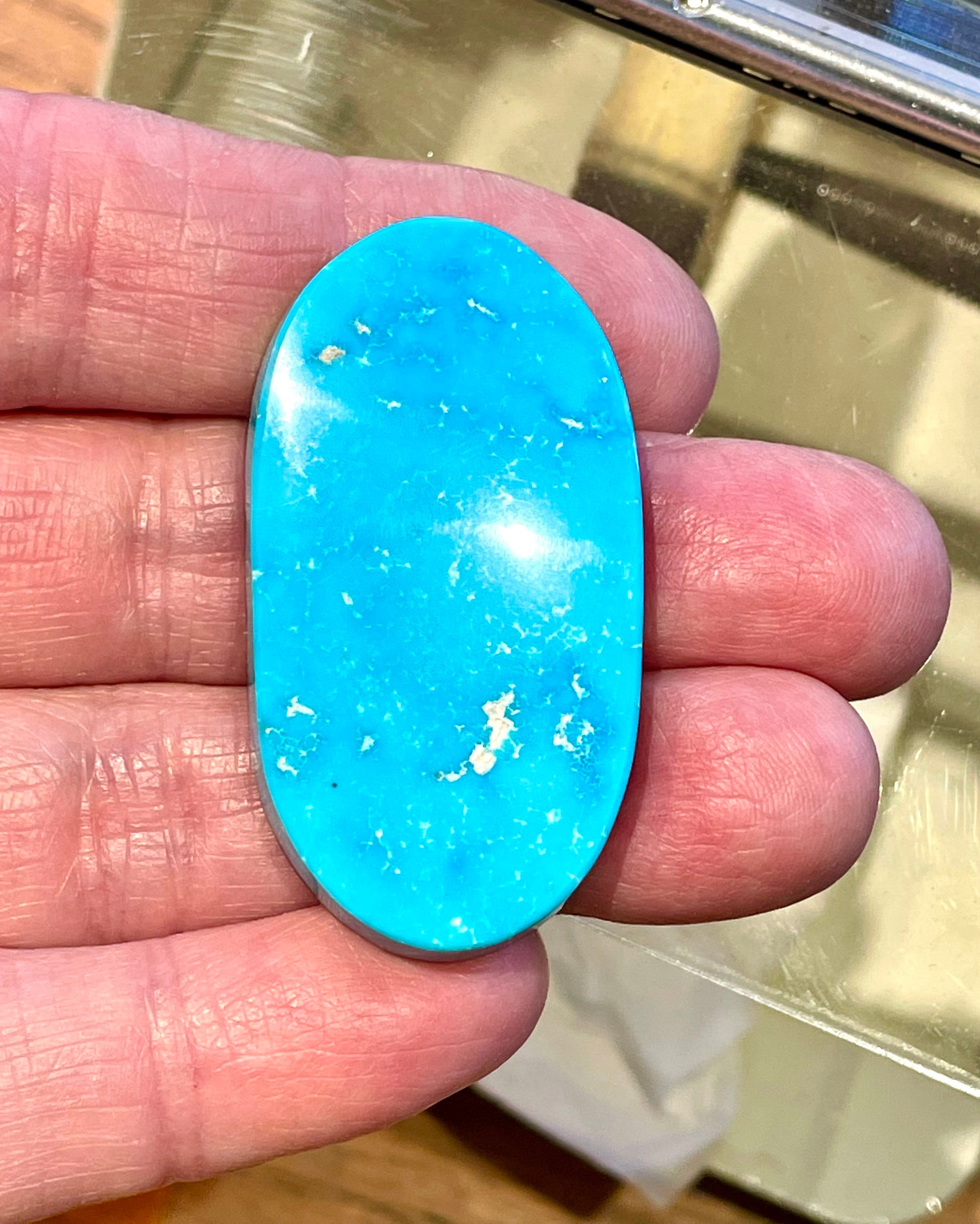 Battle Mountain Blue Gem Turquoise Large Rare Natural High Grade ...