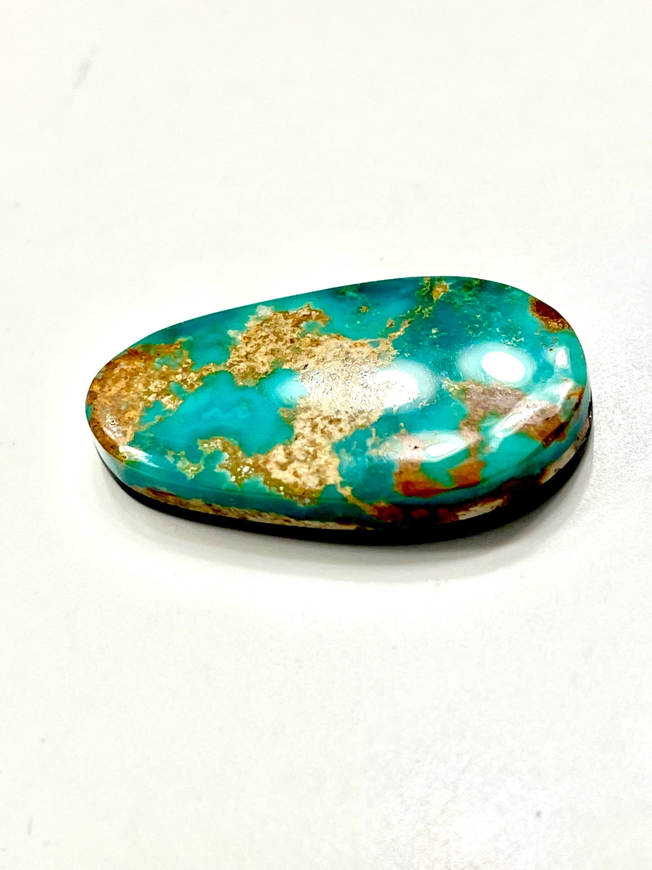 Battle Mountain Blue Gem Turquoise Rare Intense Aqua Blue Natural High ...