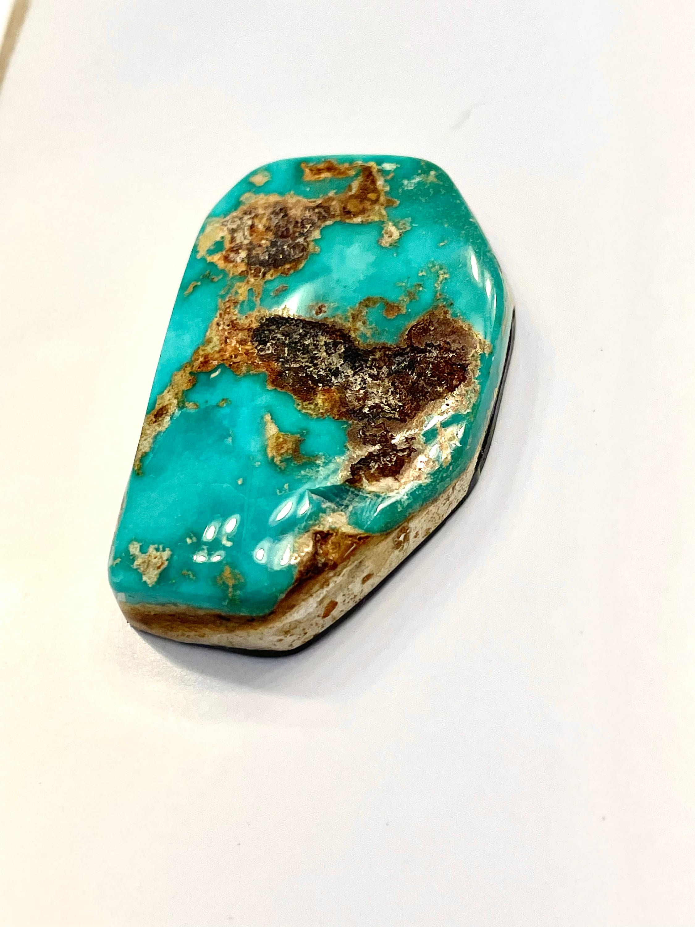 Battle Mountain Blue Gem Turquoise Rare Intense Aqua Blue Large Natural ...