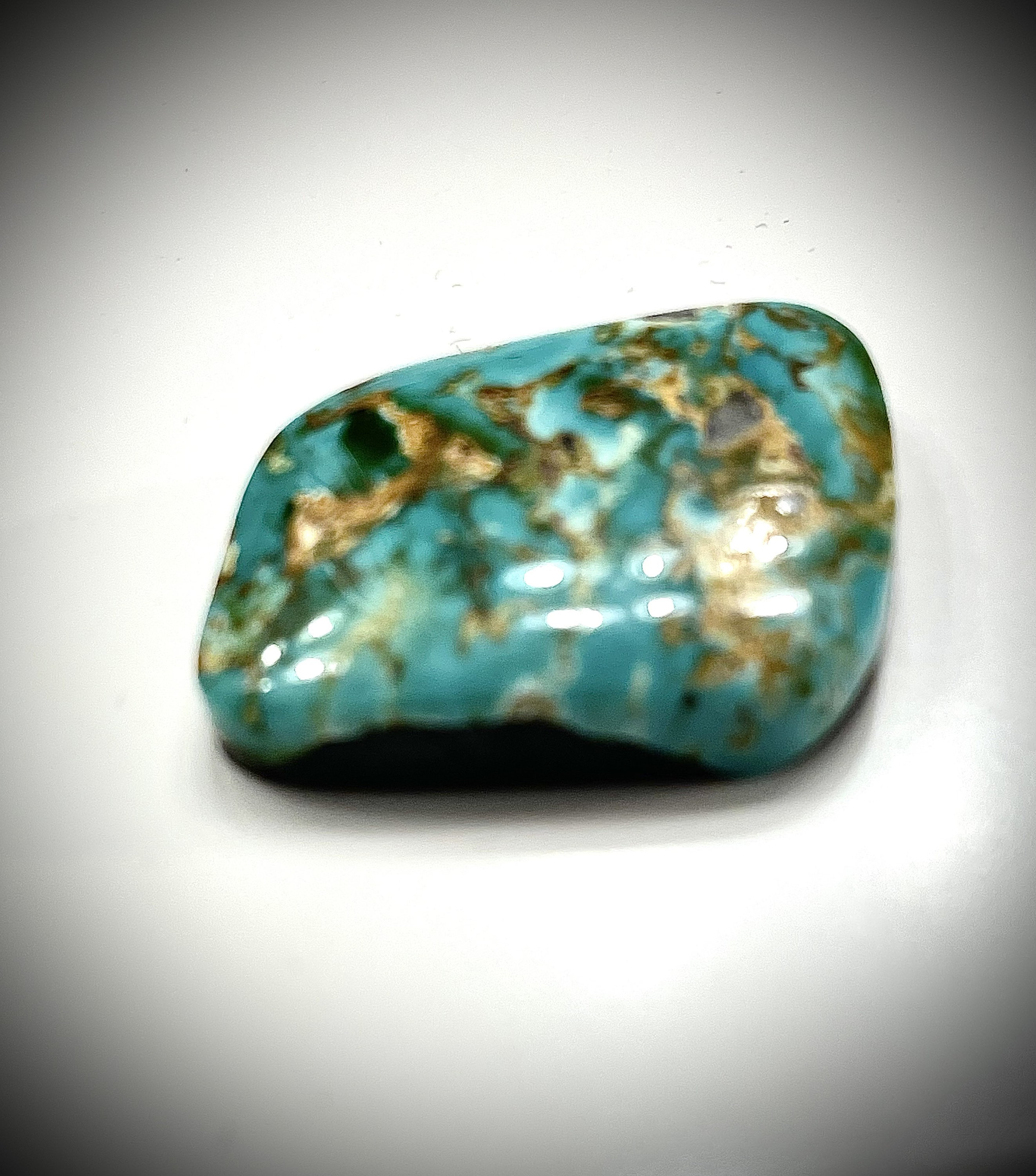 Carico Lake Turquoise Natural Gem Blue and Green Spiderweb Cabochon 20 ...