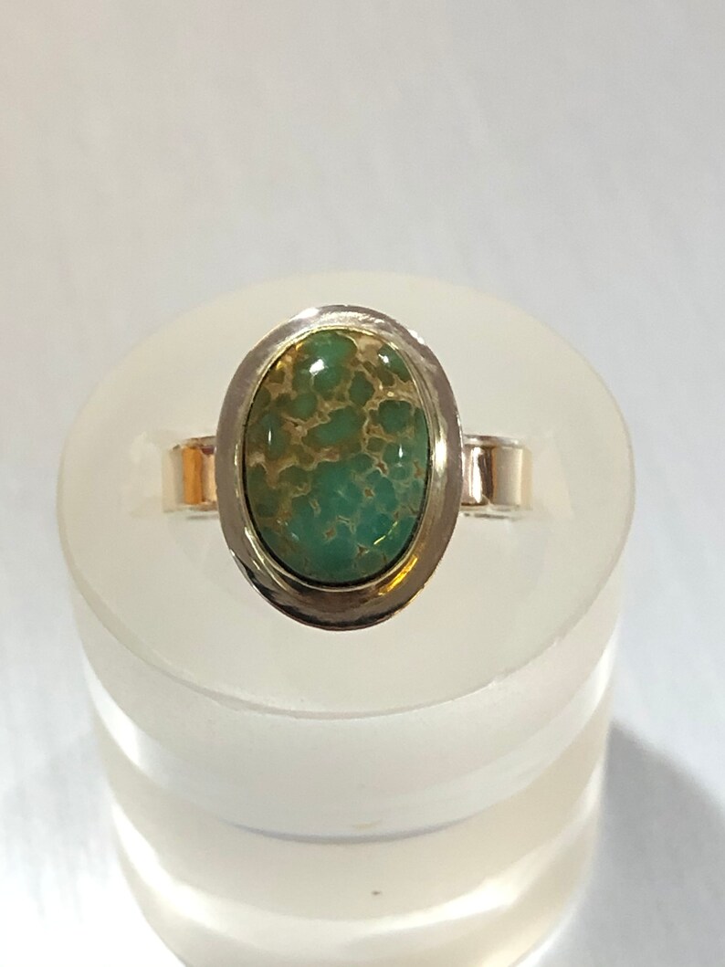 Carico Lake Turquoise Ring Natural Translucent Gem Faustite Green ...
