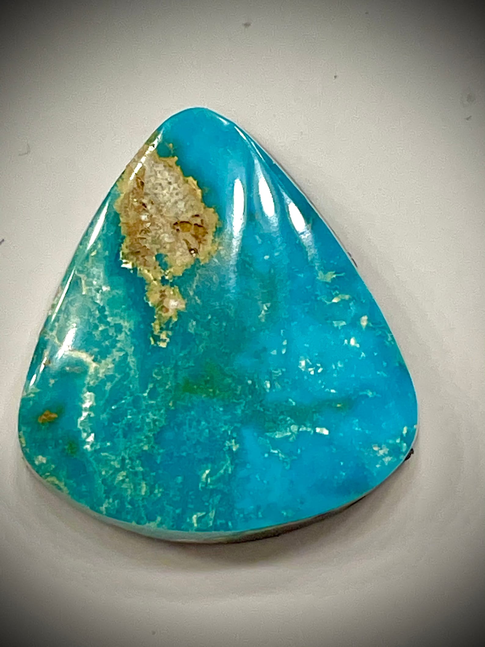 Battle Mountain Blue Gem Turquoise Cab Rare Cabochon Blue Color Natural ...