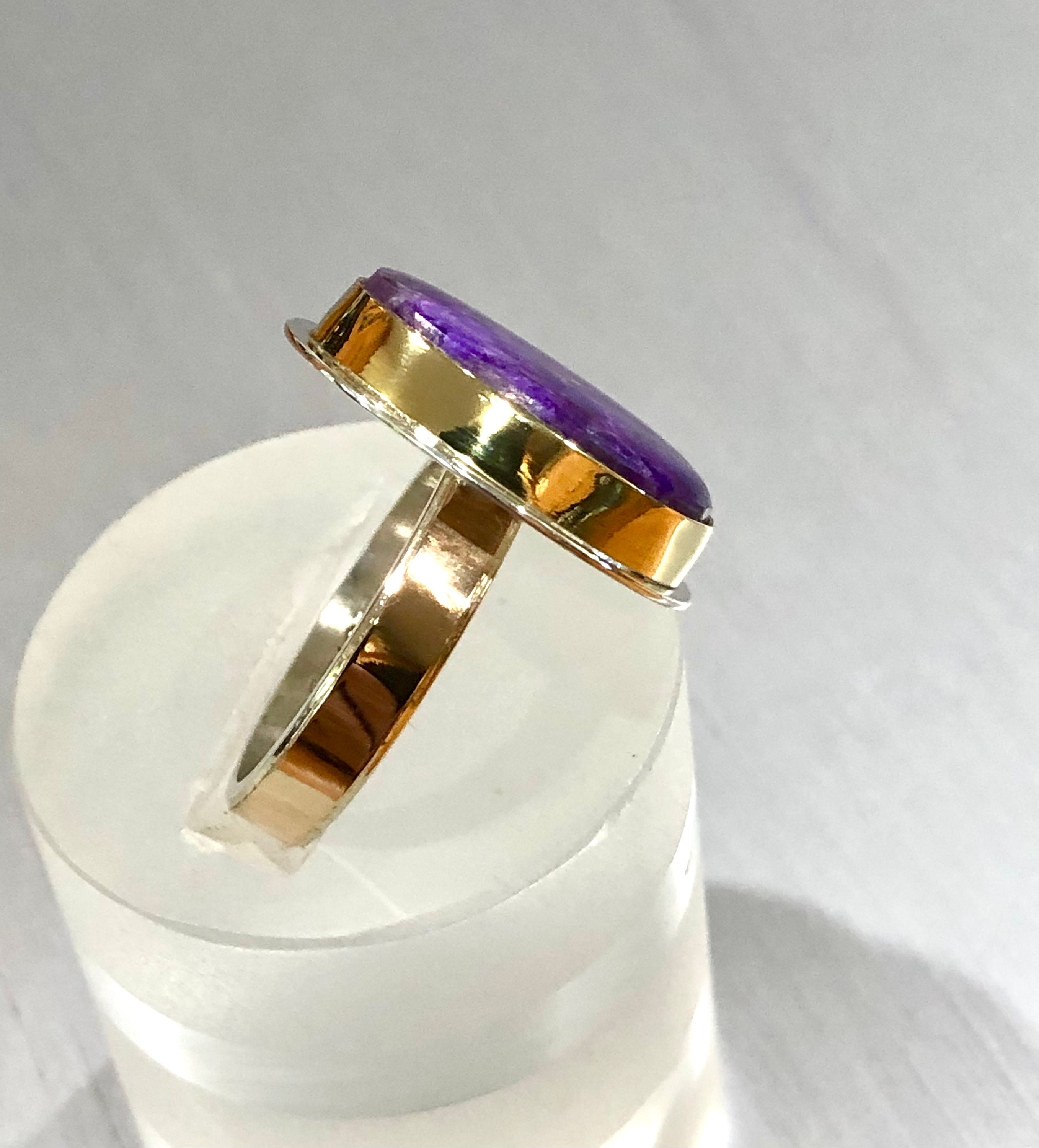 Sugilite Ring Large Natural Wessels Mine Deep Purple Gel Sugilite ...