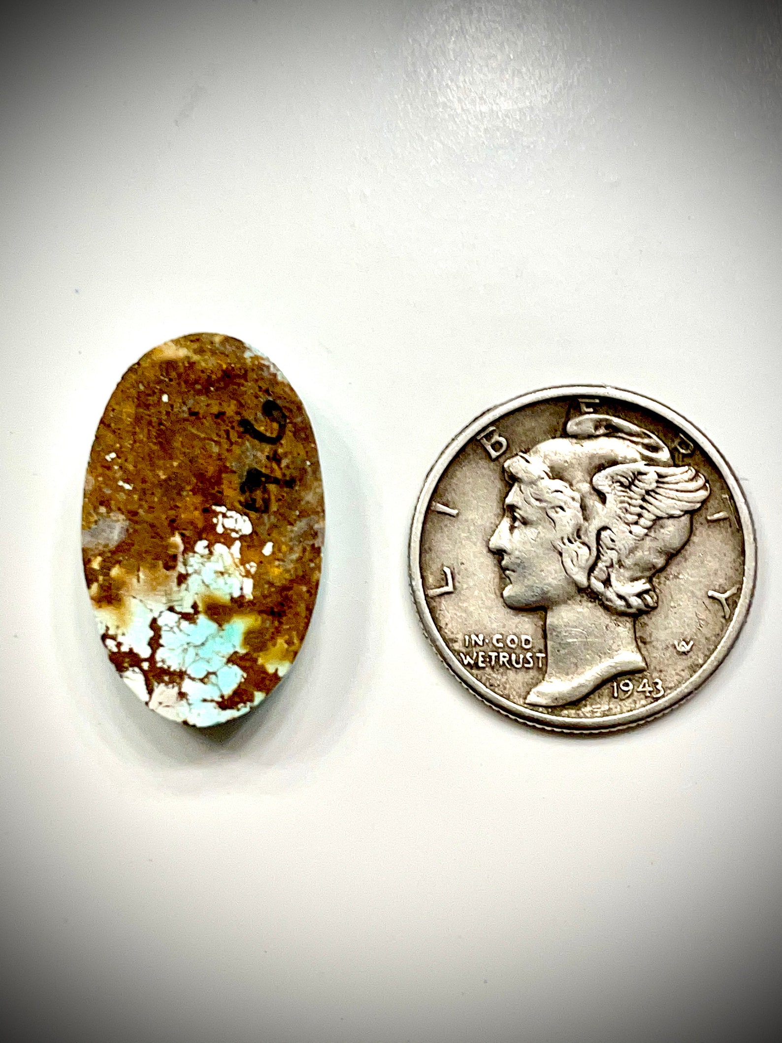 Royston Turquoise Royal Blue Mine Natural Gem Cab High Grade Cabochon 9 ...