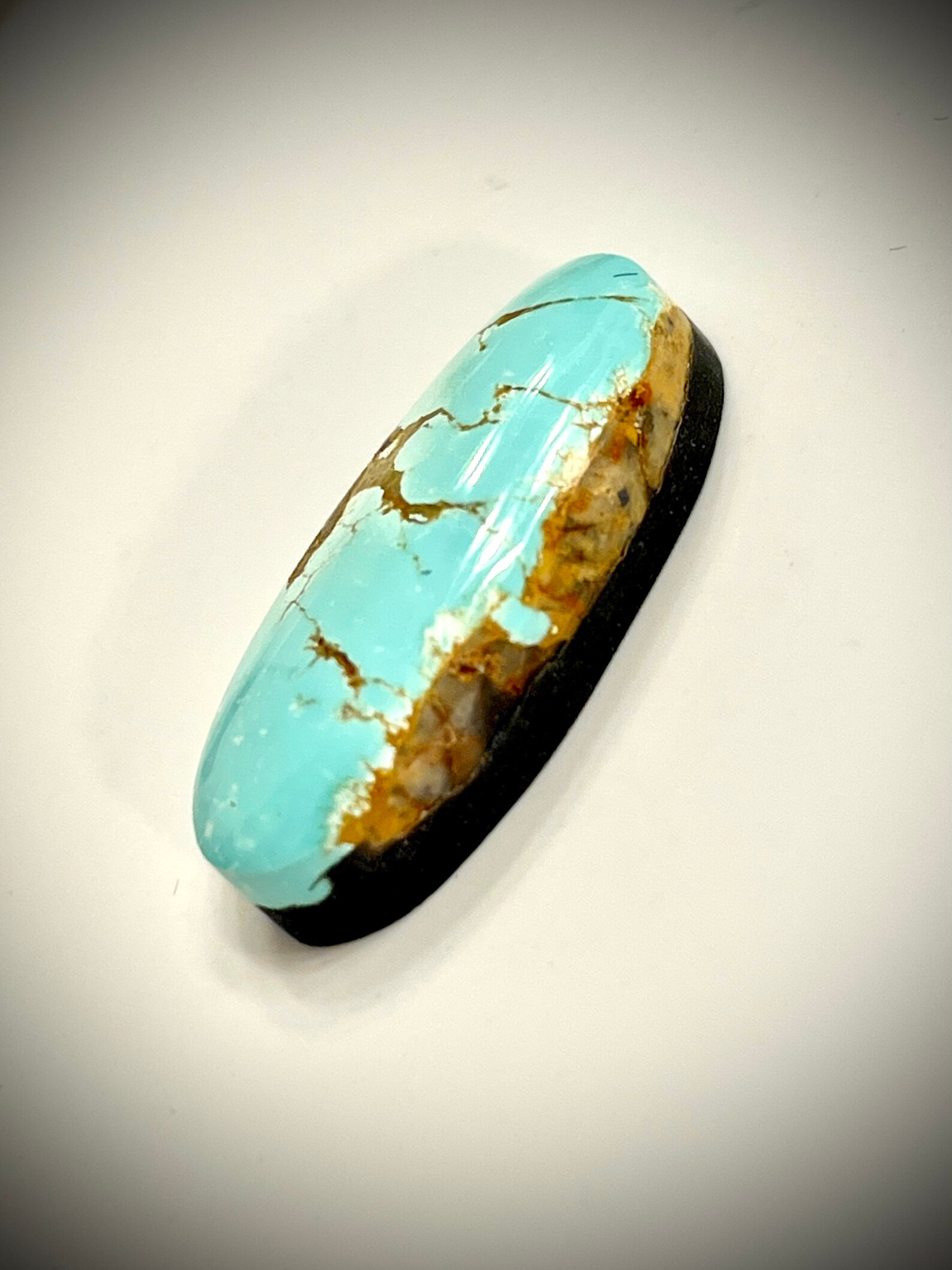 Royston Turquoise Blue Natural Gem Oval Cab High Grade Cabochon 10.5 ...