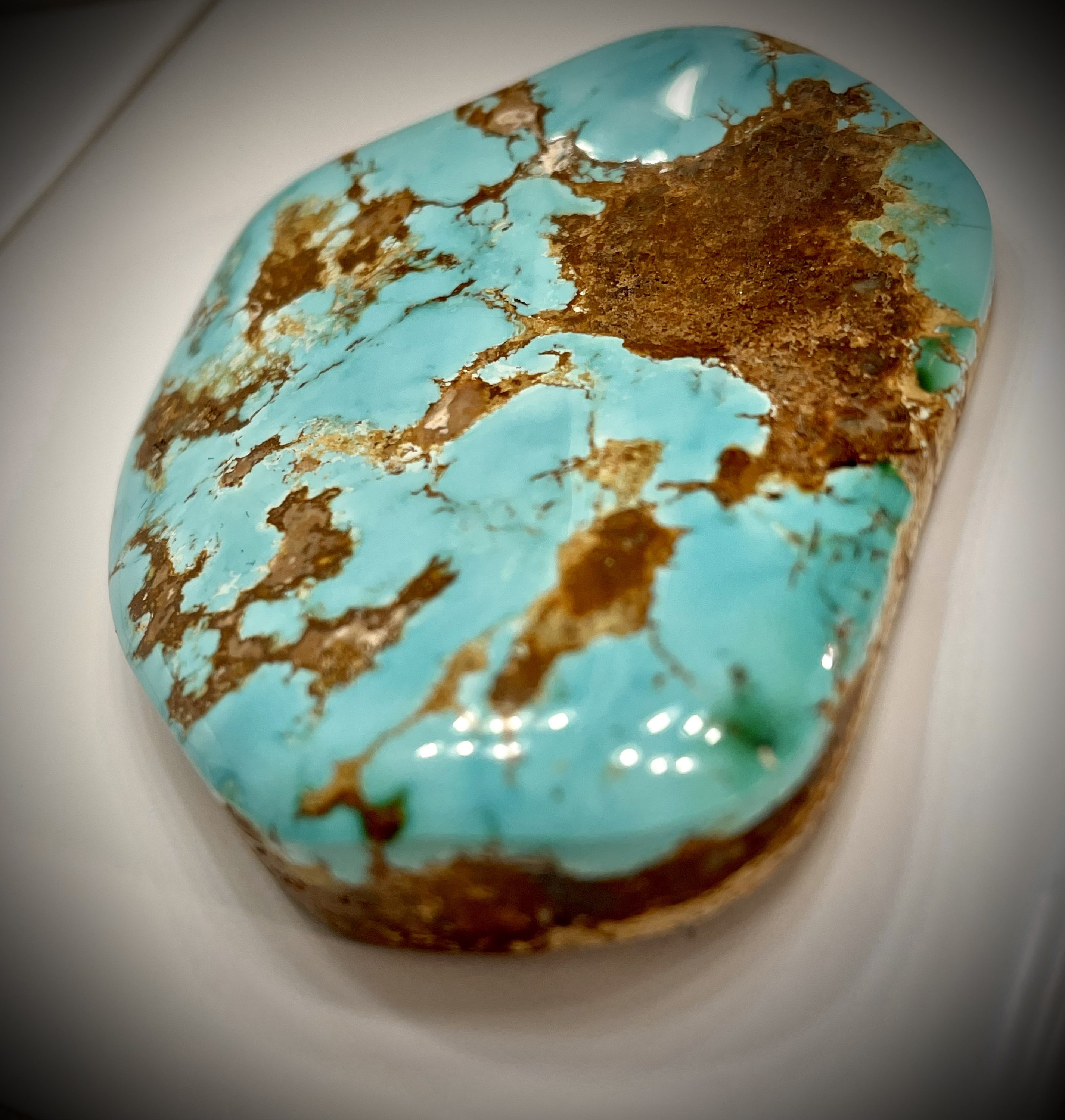 Royston Turquoise Cab Huge Natural Gem Stone High Grade Royal Blue ...