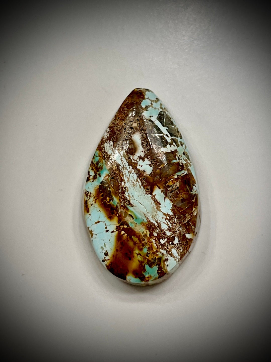 Royston Turquoise Cab Natural Gem High Grade Cabochon Chocolate Boulder ...