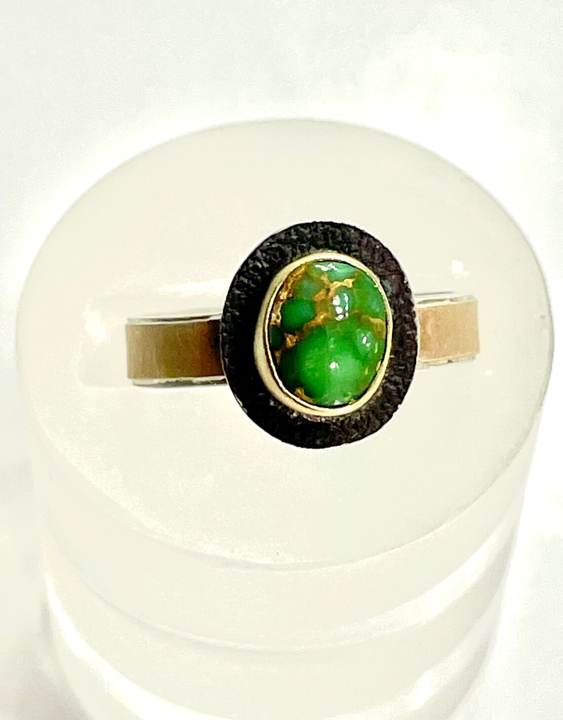 Carico Lake Turquoise Ring Natural Gem Faustite Green Spiderweb ...
