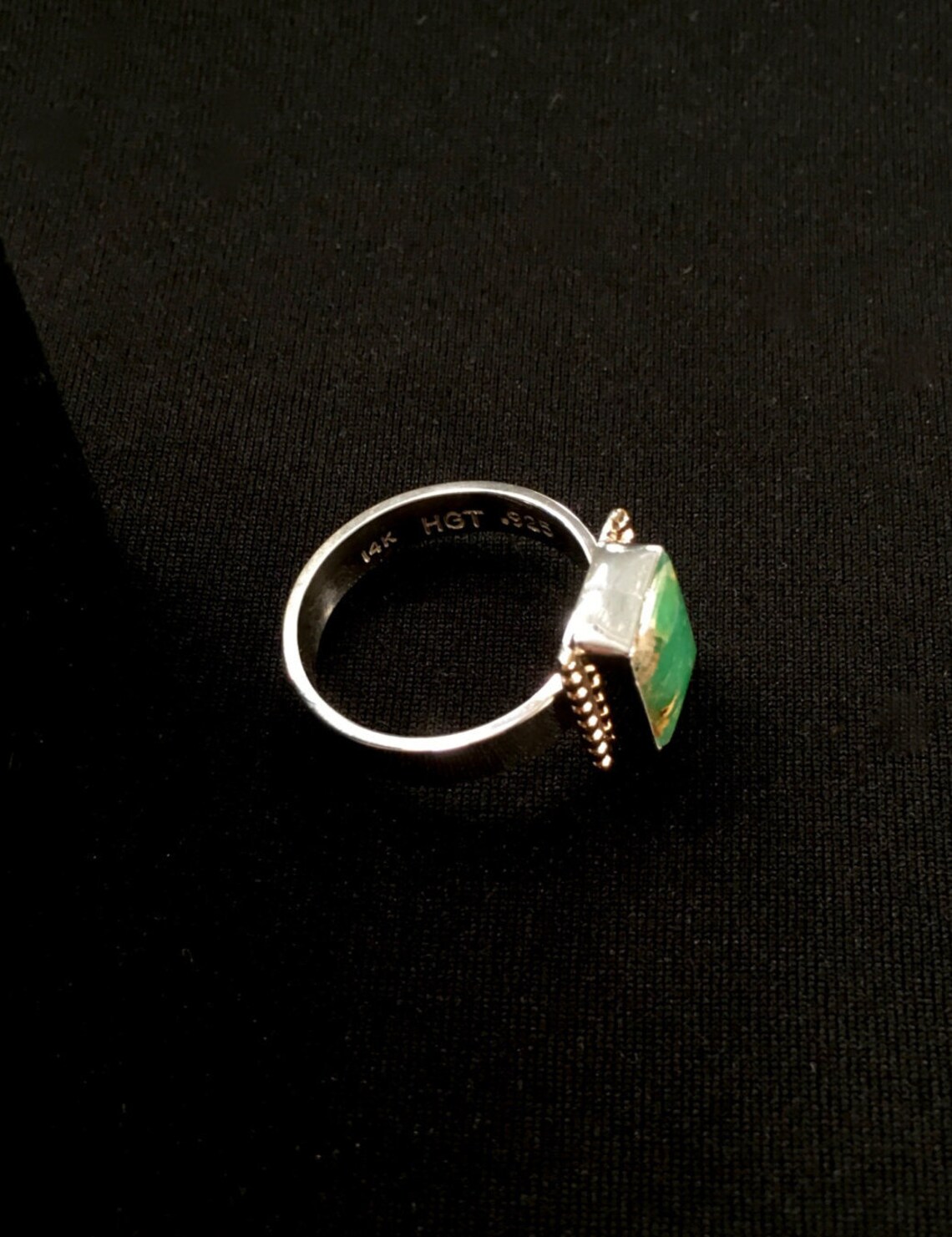 Pixie Turquoise Ring Natural Gem Faustite Emerald Green - Etsy