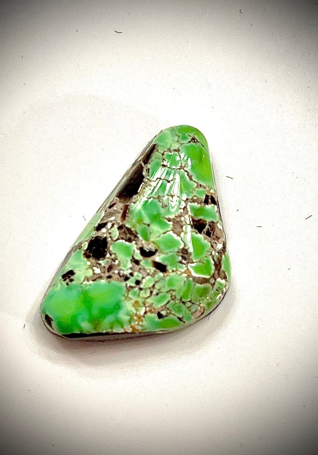 Carico Lake Turquoise Cab Natural Stone Gem Spiderweb Faustite Lime ...