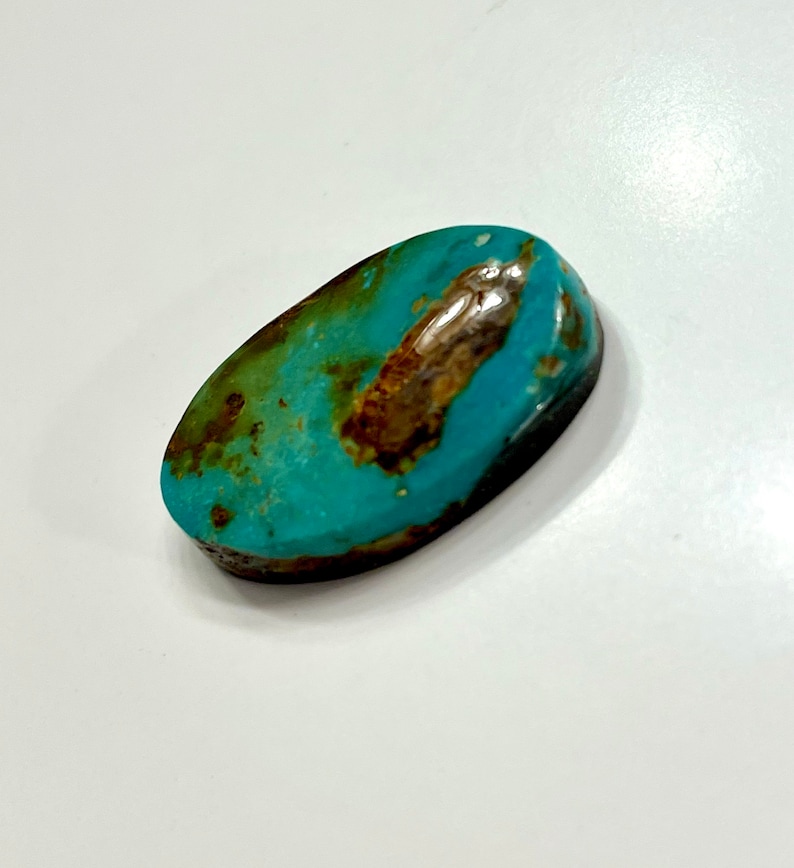 Battle Mountain Blue Gem Turquoise Cabochon Rare Deep Blue Natural High ...